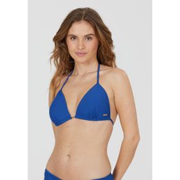 ENDURANCE ATHLECIA ATHLECIA Damen Triangel-Bikini-Top "Aqumiee", blau, Gr. 42, unifarben, 80% Nylon, 20% Elasthan, Bikini-Oberteile, mit UV-sch&uuml;tzender Eigenschaft