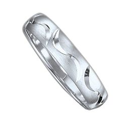 Firetti Damen Trauring "Schmuck Geschenk Gold 375 Hochzeit Ehering Trauring "LIEBE"", 21, ohne Brillant, Wei&szlig;gold 375, 4mm, wei&szlig;, Wei&szlig;gold 375,
