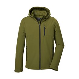 Killtec Herren Softshelljacke "KOW 92 MN SFTSHLL JCKT", gr&uuml;n, Gr. L, Oberseite: 92% Polyester, 8% Elasthan;R&uuml;ckseite: 100% Polyester, Jacken, Wasser-