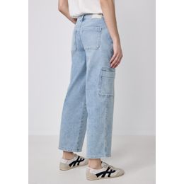 Damen Comfort-fit-Jeans, blau, Gr. 36, STREET ONE STUDIO, unifarben, Jeans, 92% Baumwolle, 7% Elastomultiester, 1% Elasthan, Jeans, Middle Waist