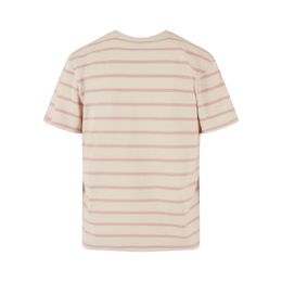 Urban Classics Damen T-Shirt "Urban Classics Damen Ladies Striped Boxy Tee"lemonadepink, sandwei&szlig;, Gr. XS, gestreift, 100% Baumwolle, Shirts