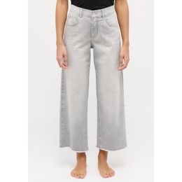 Angels Damen Straight-Jeans "Linn"light grau random used, Gr. 44, Denim/Jeans, Obermaterial: 89% Baumwolle, 8% Polyester, 3% Elasthan, Jeans, Culotte