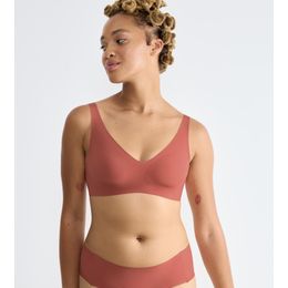 Sloggi Damen B&uuml;gelloser BH "ZERO Feel 2.0 Soft bra", Gr. L, orange, Single Jersey, Obermaterial: 76% Polyamid, 24% Elasthan, BHs, nahtlos und