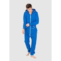 MONIZ Damen Jumpsuit, Gr. XS, blau, 80% Baumwolle, 20% Polyester, Overalls, mit kuscheligem Komfort