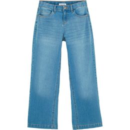 bonprix M&auml;dchen Weite Jeans, blau, Gr. 164, Obermaterial: 82% Baumwolle, 17% Polyester, 1% Elasthan, Jeans, Loose Fit, aus Baumwolle, Polyester und