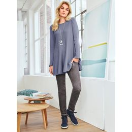Damen Strickpullover "Pullover", blau, Gr. 42, Linea Tesini BY HEINE, unifarben, 70% Viskose, 30% Polyamid, Pullover