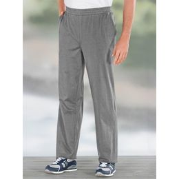 CLASSIC Herren Homewearpants, grau, Gr. 56, meliert, unifarben, 100% Baumwolle, 35% Polyester, 65% Baumwolle, Hosen
