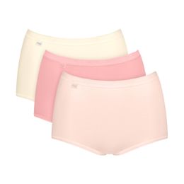 Sloggi Damen Maxislip "Basic+ Maxi", Gr. 56rot, gelb, Single Jersey, Obermaterial: 95% Baumwolle, 5% Elasthan, Unterhosen, perfekter Sitz,