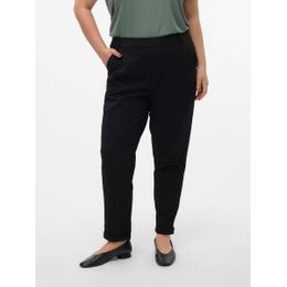 Vero Moda CURVE Damen Anzughose "VMCMAYA MW LOOSE SOLID PANT CUR NOOS", schwarz, Gr. 48, unifarben, Web, Obermaterial: 62% Polyester, 33% Viskose, 5%