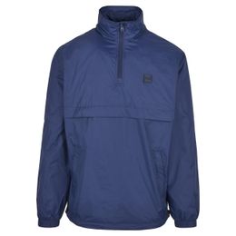 Langmantel Urban Classics "Urban Classics Herren Stand Up Collar Pull Over Jacket", Herren, Gr. M, dunkelblau, 100% Polyamid, M&auml;ntel