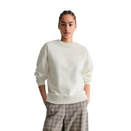 Marc O'Polo Damen Sweatshirt "aus softem French Terry", wei&szlig;, Gr. L, MARC O'POLO DENIM, unifarben, Obermaterial: 100% Baumwolle, Sweatshirts
