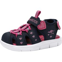 Kangaroos M&auml;dchen Sandale "K-Mini", Gr. 29, blau, Synthetik, Textil, Schuhe, mit Klettverschluss