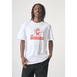 Cleptomanicx Herren T-Shirtwei&szlig;, Gr. M, bedruckt, 100% Baumwolle, Shirts, mit gro&szlig;em Frontprint