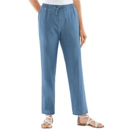 Classic Basics Damen Palazzohose, blau, Gr. 54, unifarben, 100% Baumwolle, Hosen