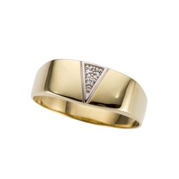Firetti Herren Goldring "Schmuck Geschenk Gold 333 Herrenring Goldring Siegelring", 21, 0,02 P2 = erkennbare Einschl&uuml;sse, Diamanten Gelbgold 333,