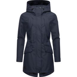 Ragwear Damen Regenmantel "Begonia", blau, Gr. XXXL, Obermaterial: 100% Polyester. Innenfutter: 100% Polyester, M&auml;ntel, Wasserdichter Damen