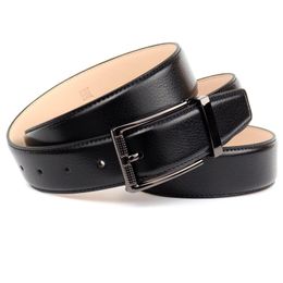 Anthoni Crown Herren Lederg&uuml;rtel, schwarz, Gr. 90, unifarben, Rindsleder, G&uuml;rtel