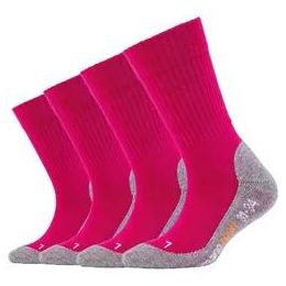 4er Pack Camano Pro Tex Crew Socken Kinder 0042 - fuchsia 31-34