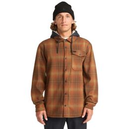 Billabong Herren Langarmhemd "Furnace Bonded Flannel"schwarz cedar, Gr. S, Obermaterial: 50% Walkfrottier, 50% recyceltem Microfaser;, Hemden