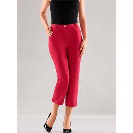 COSMA Damen 7/8-Hose, rot, Gr. 36, unifarben, 97% Baumwolle, 3% Elasthan, Hosen