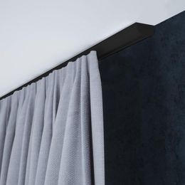 Gardinenschiene SN DECO GROUP, L:160cm T:1cm, schwarz, Aluminium, Gardinenstangen, "Objektschiene SC", erh&auml;ltlich in versch. L&auml;ngen und Farben,