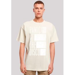 F4NT4STIC Herren T-Shirt "Panic At The Disco Block Text", beige, Gr. XS, Obermaterial: 100% Baumwolle, Shirts, Premium Qualit&auml;t