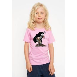 logoshirt M&auml;dchen T-Shirt "Der kleine Maulwurf", rosa, Gr. 164, unifarben, 100% Baumwolle, Shirts, mit coolem Print