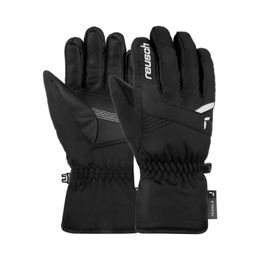 Reusch M&auml;dchen Skihandschuhe "Bennet R-TEX XT Junior", schwarz-wei&szlig;, Gr. 5,5, mehrfarbig, 94% Polyester, 6% Polyurethan, Handschuhe, mit wasser- und