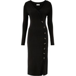 bonprix Damen Strickkleid "Strickkleid aus Viskose-Mix", schwarz, Gr. 44, Obermaterial: 80% Viskose, 20% Polyamid, Kleider, f&uuml;r eleganten Look, aus