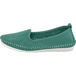 Andrea Conti Damen Slipper, Gr. 38, blau, Glattleder, Leder, Schuhe
