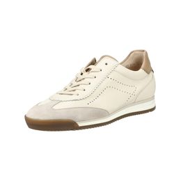 Gabor Damen Sneaker "Gabor Sneaker Leder", Gr. 36wei&szlig;, beige, Leder, Schuhe