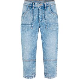 bonprix Damen Caprijeans, blau, Gr. 54, unifarben, Denim/Jeans, Obermaterial: 82% Baumwolle, 17% Polyester, 1% Elasthan, Jeans, Regular Fit, aus