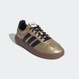 Damen Sneaker "BARREDA DECODE LUX", adidas Sportswear, Gr. 39, schwarz, Leder, Schuhe, inspiriert vom Design des adidas handball spezial