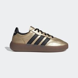 Damen Sneaker "BARREDA DECODE LUX", adidas Sportswear, Gr. 40cyber metallic, core schwarz, gum5, Leder, Schuhe, inspiriert vom Design des adidas