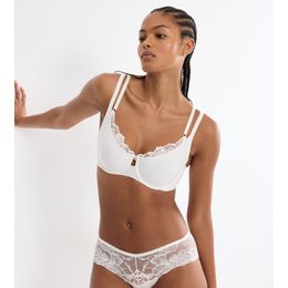 Triumph Damen Minimizer-BH "Wild Gardenia Florale", Gr. 80ecru wei&szlig;, Microtouch, Obermaterial: 52% Lyocell, 25% Elasthan, 22% Polyamid, 1% Polyester,