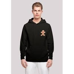F4NT4STIC Herren Kapuzenpullover "Gingerbread Lebkuchen", schwarz, Gr. XXL, Obermaterial: 50% Baumwolle, 50% Polyester, Pullover, Print