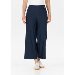 Stehmann Damen Stoffhose "Fabienne3-700", blau, Gr. 44, unifarben, Web, Obermaterial: 65% Baumwolle, 31% Polyamid, 4% Elasthan, Hosen, 7/8-Hose mit