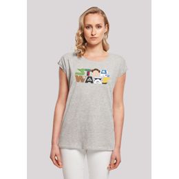 F4NT4STIC Damen T-Shirt "Star Wars Character Logo", grau, Gr. 4XL, Obermaterial: 100% Baumwolle, Shirts, Print