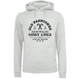 F4NT4STIC Damen Kapuzenpullover "Cany Canes Retro Christmas Sign", grau, Gr. L, Obermaterial: 65% Baumwolle, 35% Polyester, Pullover, Premium Qualit&auml;t