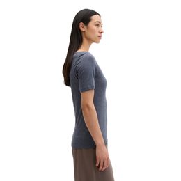 Marc O'Polo MARC O'POLO Damen T-Shirt "aus softem Slub-Jersey"stormy sky, Basic, Gr. S, unifarben, Obermaterial: 100% Baumwolle, Shirts