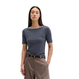 Marc O'Polo MARC O'POLO Damen T-Shirt "aus softem Slub-Jersey"stormy sky, Basic, Gr. M, unifarben, Obermaterial: 100% Baumwolle, Shirts