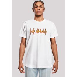 F4NT4STIC Herren T-Shirt "Def Leppard Shatter Logo", wei&szlig;, Gr. M, Obermaterial: 100% Baumwolle, Shirts, Premium Qualit&auml;t
