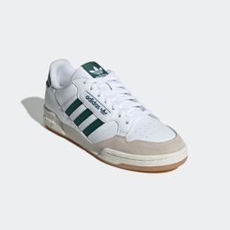 Sneaker adidas originals "CONTINENTAL 80 STRIPES", Damen, Gr. 38, wei&szlig; (cloud wei&szlig;, collegiate gr&uuml;n, chalk wei&szlig;), Baumwolle, Schuhe Sneaker