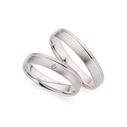 Phoenix PH&Ouml;NIX Damen Trauring "Schmuck Geschenk Silber 925 Trauring Ehering LIEBE versch. Varianten", 62, 0,01 SI = kleine Einschl&uuml;sse mit Brillant, Silber