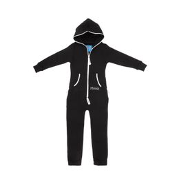 MONIZ Jungen Jumpsuit, Gr. 116, schwarz, 80% Baumwolle, 20% Polyester, Overalls, mit kuscheligem Komfort