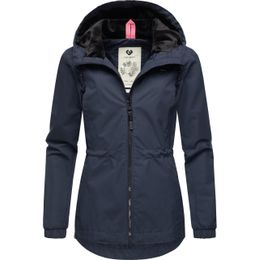 Ragwear Damen Outdoorjacke "Danka", blau, Gr. XS, Au&szlig;enmaterial: 100% Polyester; Innenfutter: 100% Polyester, Jacken, Wasserdichte &Uuml;bergangsjacke mit