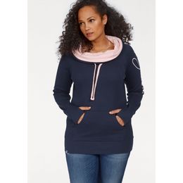 Kangaroos Damen Longsweatshirt, blau, Gr. 48, bedruckt, Sweatware, Obermaterial: 100% Baumwolle. Futter: 100% Baumwolle, Sweatshirts, figurbetonter