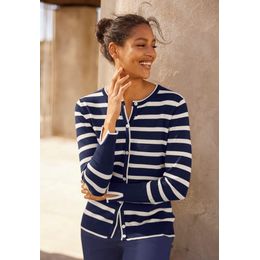 Heine Damen Cardigan, bunt, Gr. 34, gemustert, gestreift, 70% Viskose, 30% Polyamid, Strickjacken