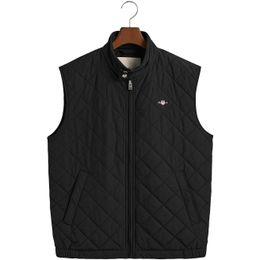 Gant Herren Steppweste "QUILTED WINDCHEATER VEST", schwarz, Gr. XXL, unifarben, Web, Obermaterial: 100% Polyester, Westen, mit Wattierung aus