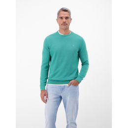 Lerros Herren Strickpullover, gr&uuml;n, Gr. XXXL, unifarben, Strick, Obermaterial: 100% Baumwolle, Pullover, mit Rippb&uuml;ndchen